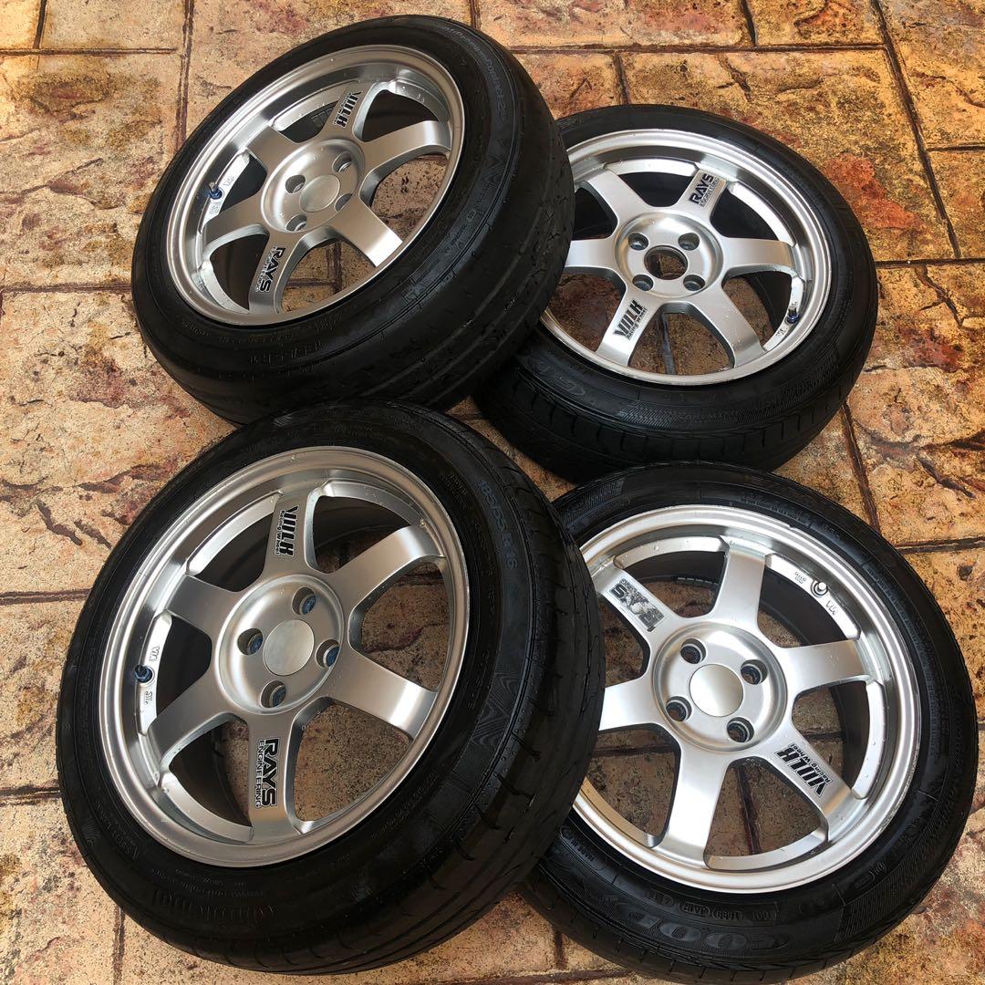 Sport Rim TE37 16 pcd100, Auto Accessories on Carousell