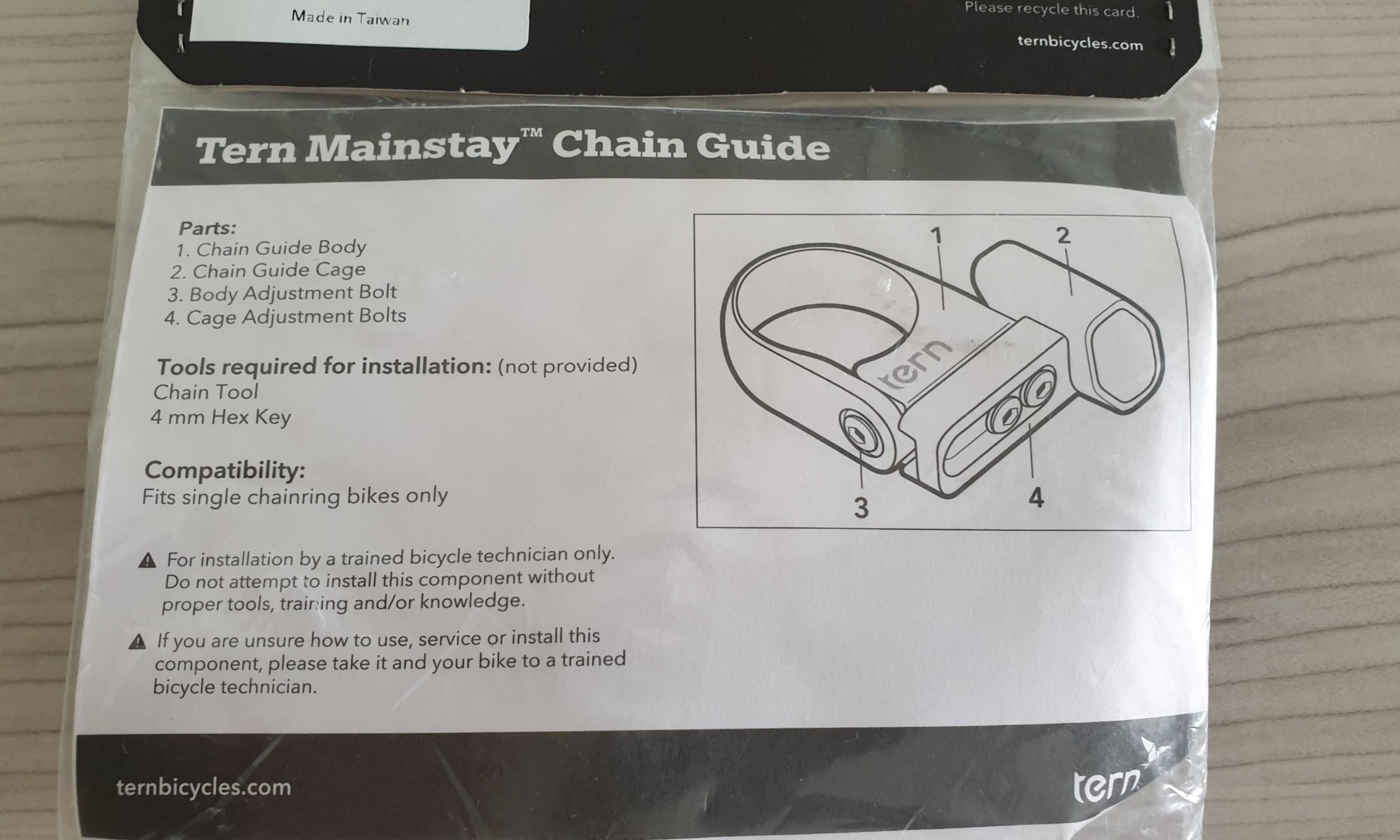 Tern Mainstay Chain Guide, Sports Equipment, Bicycles & Parts, Parts ...
