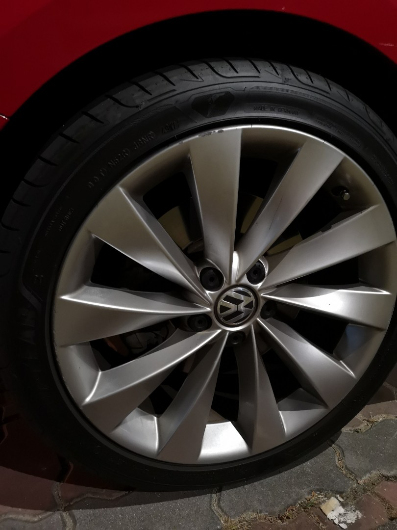 VW original 18' sport rims, Car Accessories, Tyres & Rims on Carousell