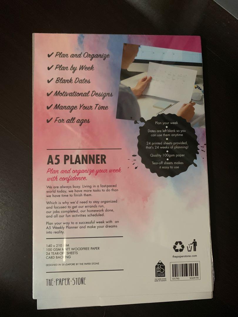 Weekly planner (from Paper Stone), Hobbies & Toys, Stationery & Craft ...