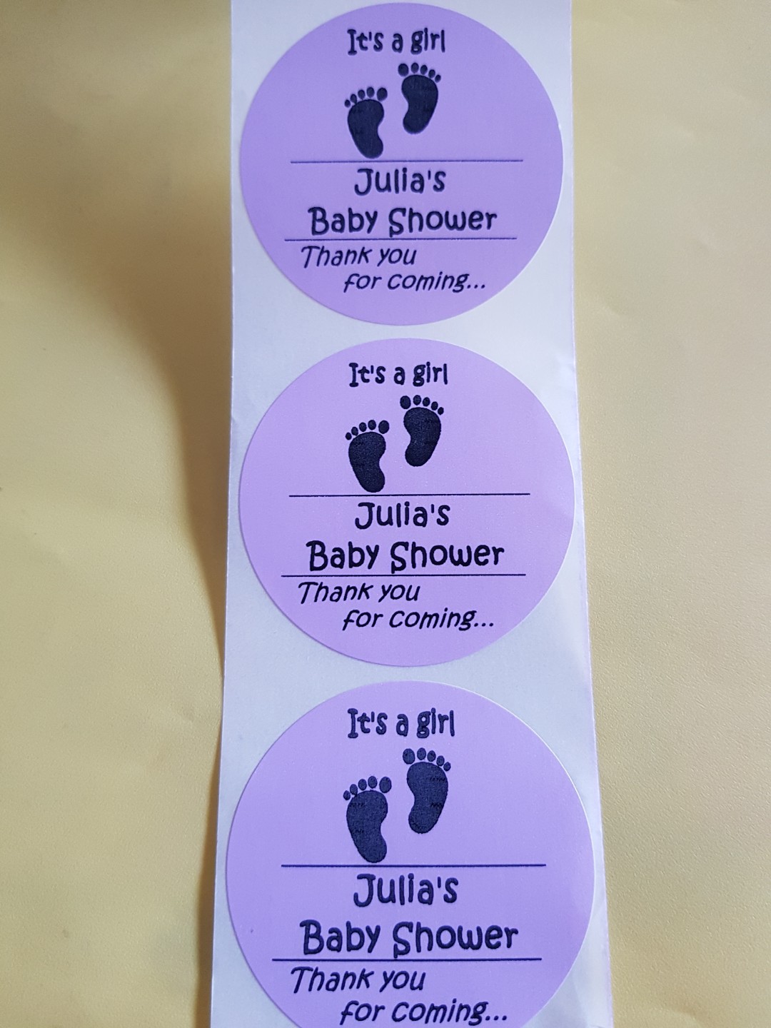 Baby Shower Birthday Sticker label, Babies & Kids, Babies & Kids ...