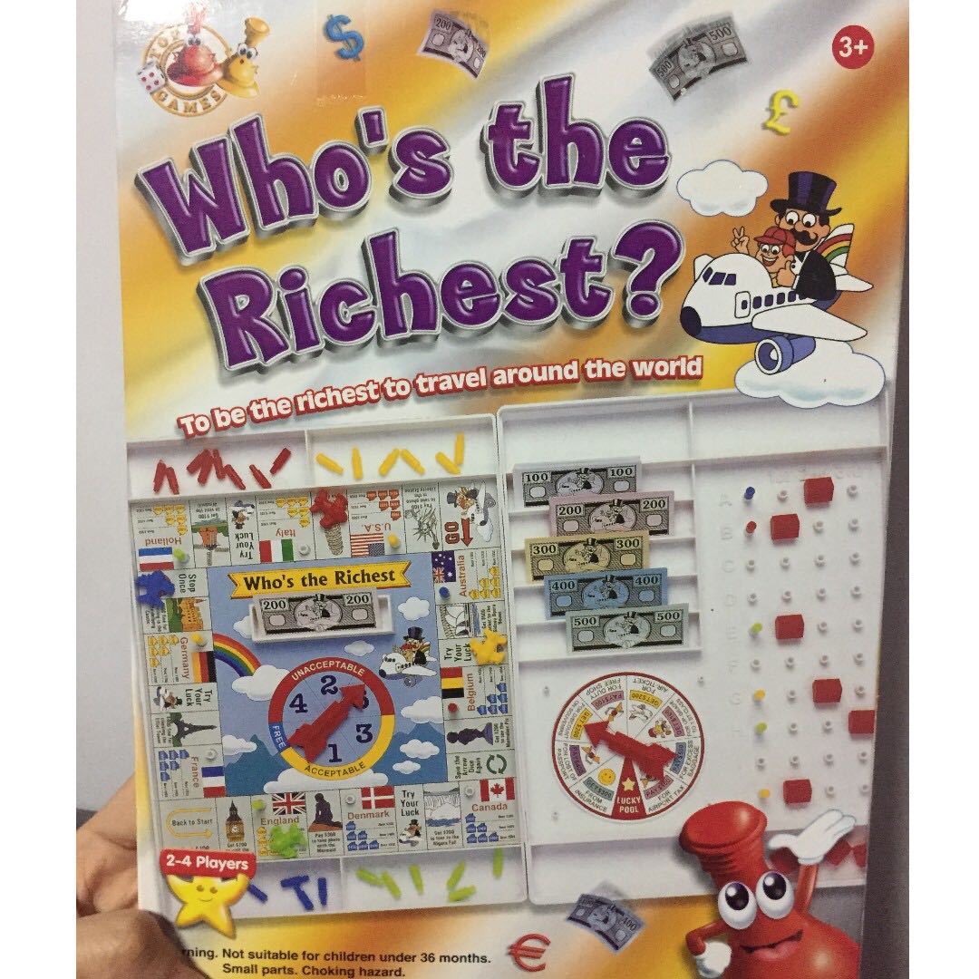 Who's the Richest (Monopoly), Hobbies & Toys, Toys & Games on Carousell