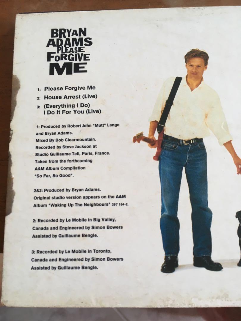 Bryan Adam-Please Forgive Me, Hobbies & Toys, Music & Media, Vinyls on ...