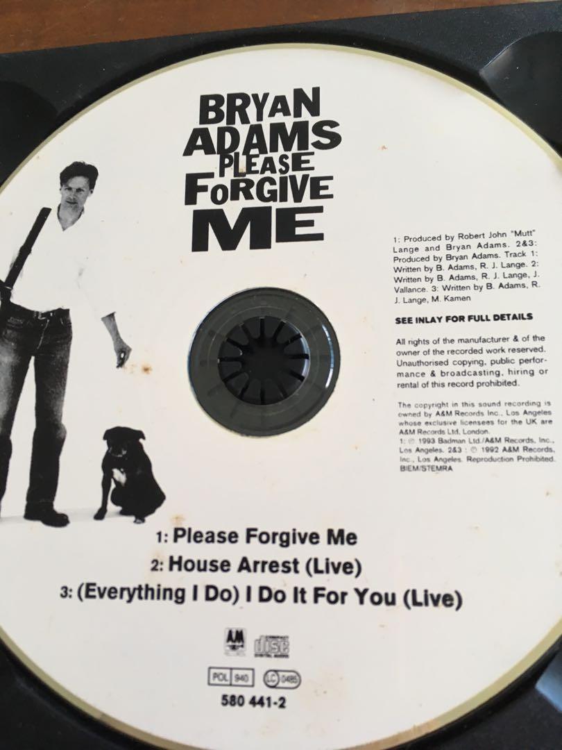 Bryan Adam-Please Forgive Me, Hobbies & Toys, Music & Media, Vinyls on ...