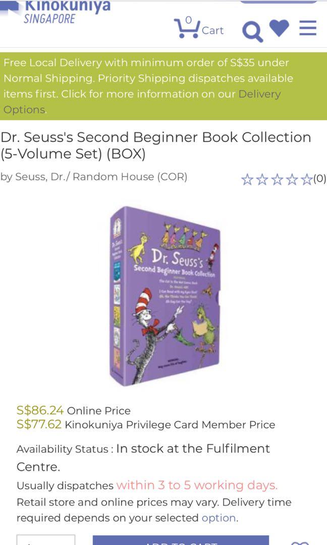 Dr Seuss’ Second Beginner Book Collection, Hobbies & Toys, Books ...