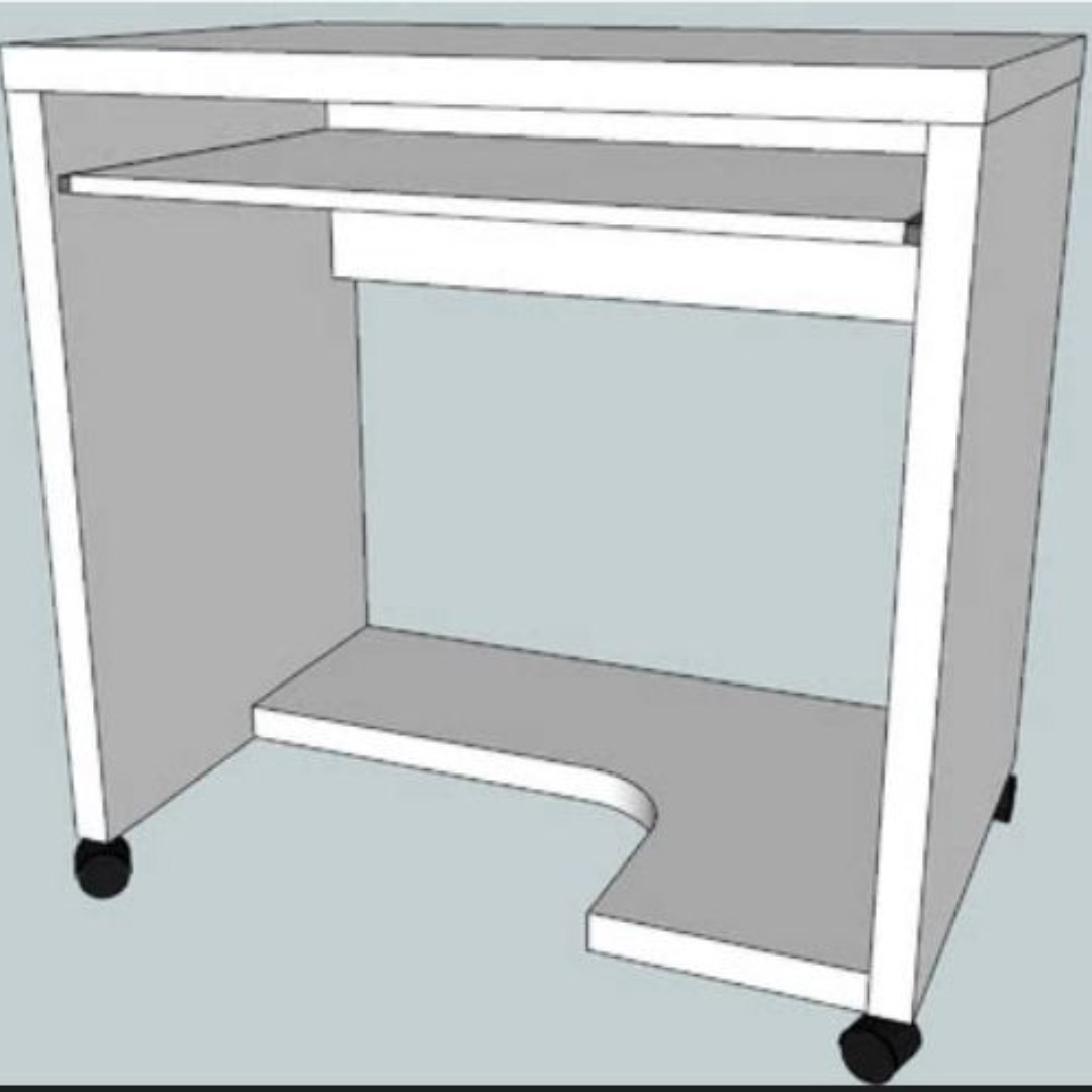 IKEA computer table on wheels, Furniture & Home Living, Furniture ...