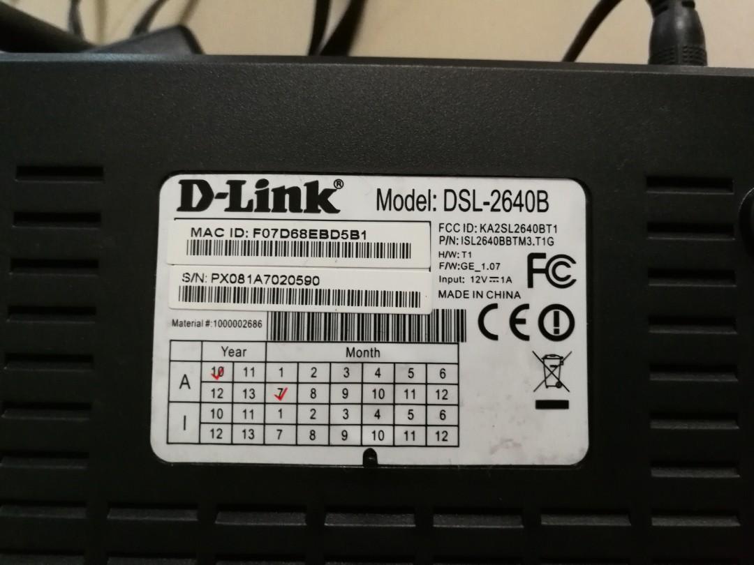 Free!! Modem router wireless Dlink DSL-2640B, Computers & Tech, Parts ...