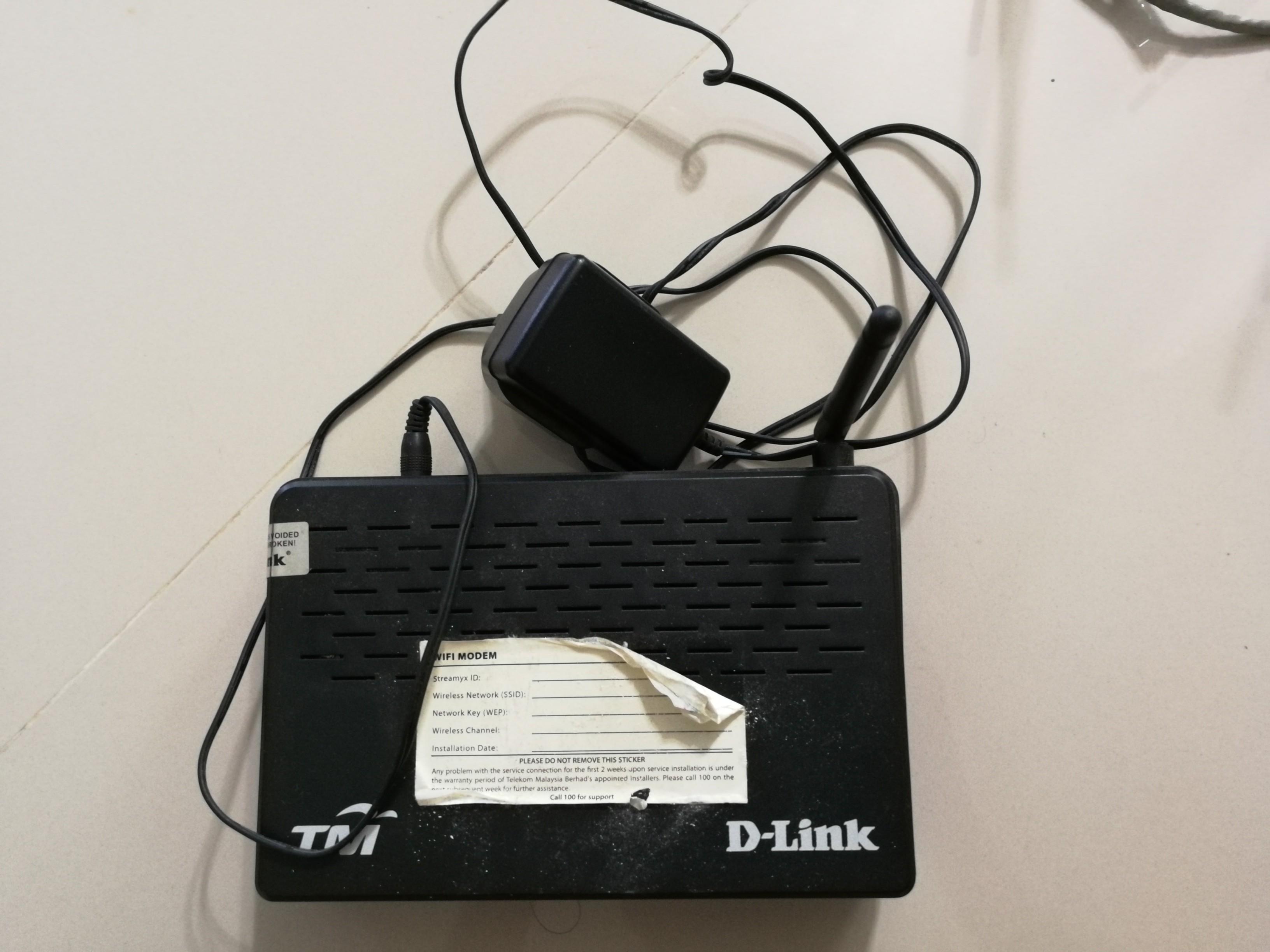 Free!! Modem router wireless Dlink DSL-2640B, Computers & Tech, Parts ...