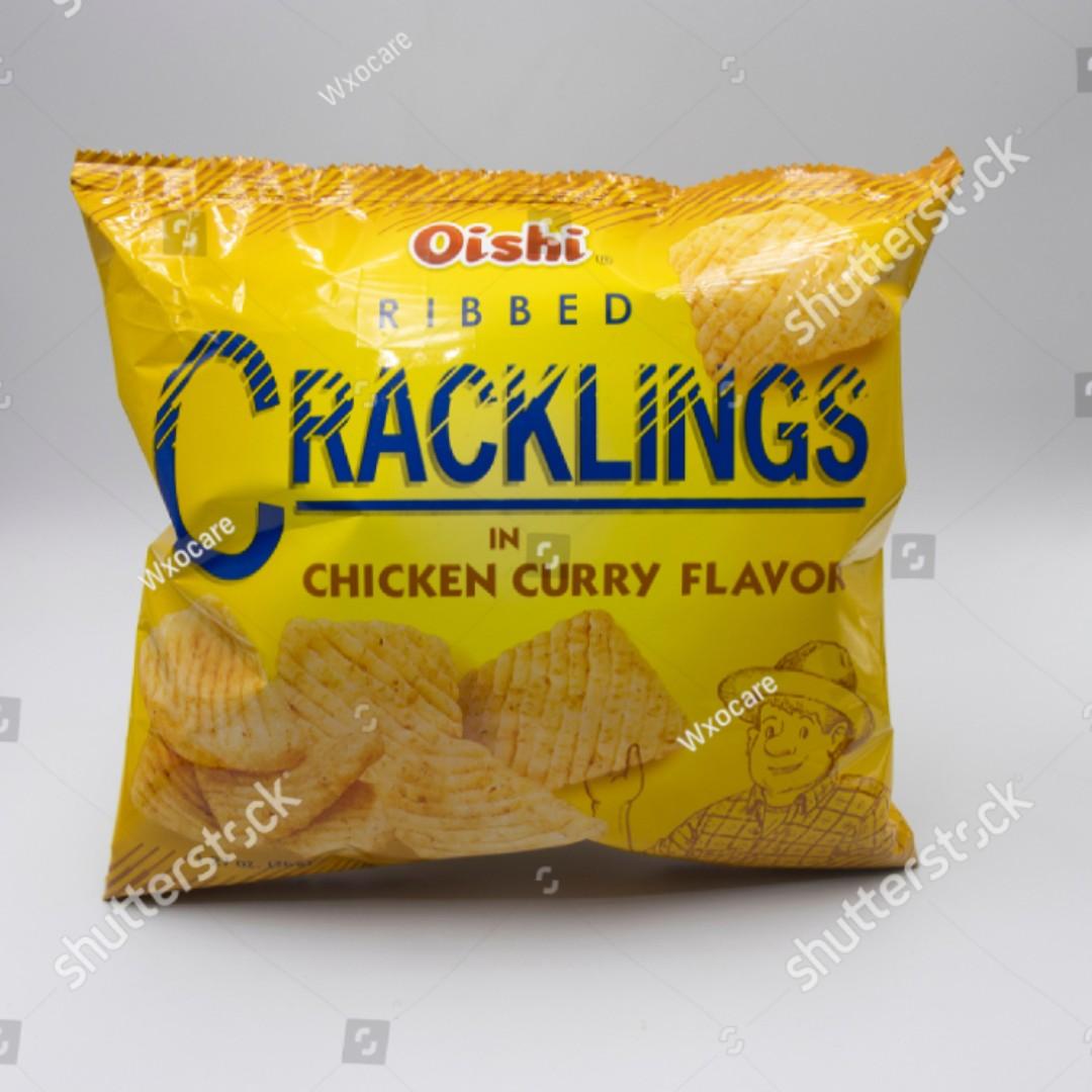 Oishi Ribbed Cracklings in Chicken Curry Favour, Food & Drinks, Chilled ...