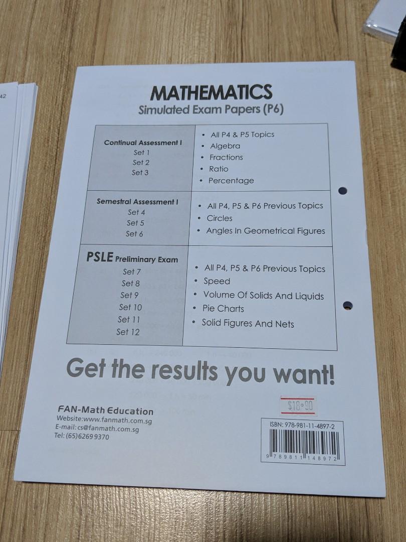 Psle math simulated exam papers, Hobbies & Toys, Books & Magazines ...