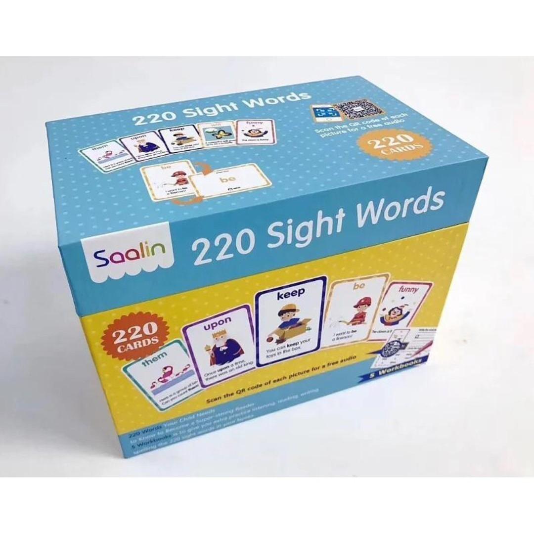 READY STOCK !! 220 Sight Word Cards by Saalin, Hobbies & Toys, Books ...