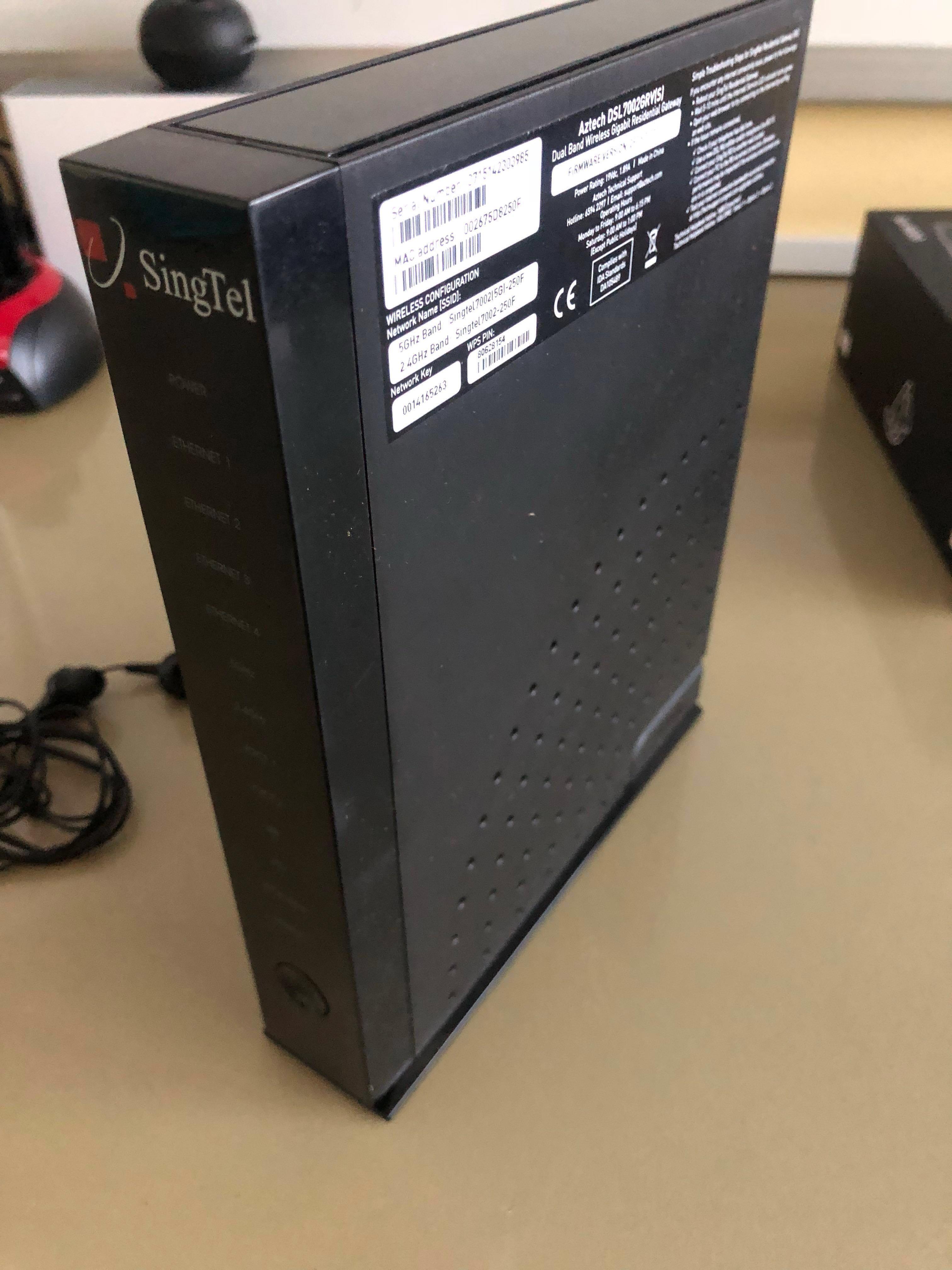 Singtel router - Aztech dsl 7200grv(s), Computers & Tech, Parts ...