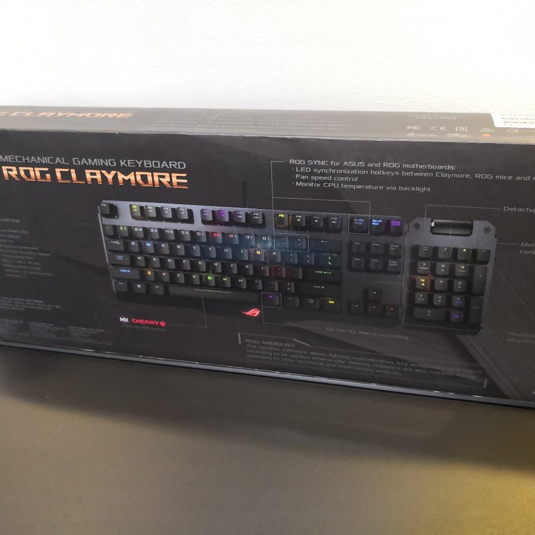 ASUS ROG Claymore Mechanical Gaming Keyboard Aura RGB Cherry MX Red ...