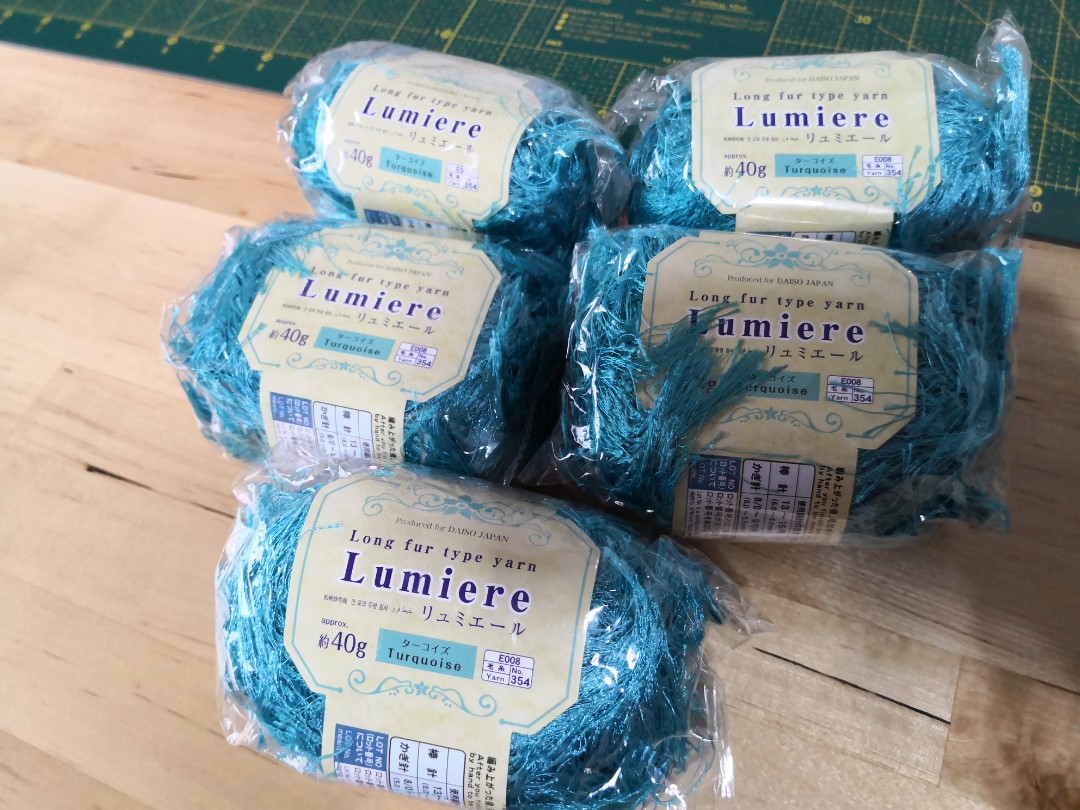 Daiso Long fur type yarn, Design & Craft, Craft Supplies & Tools on ...