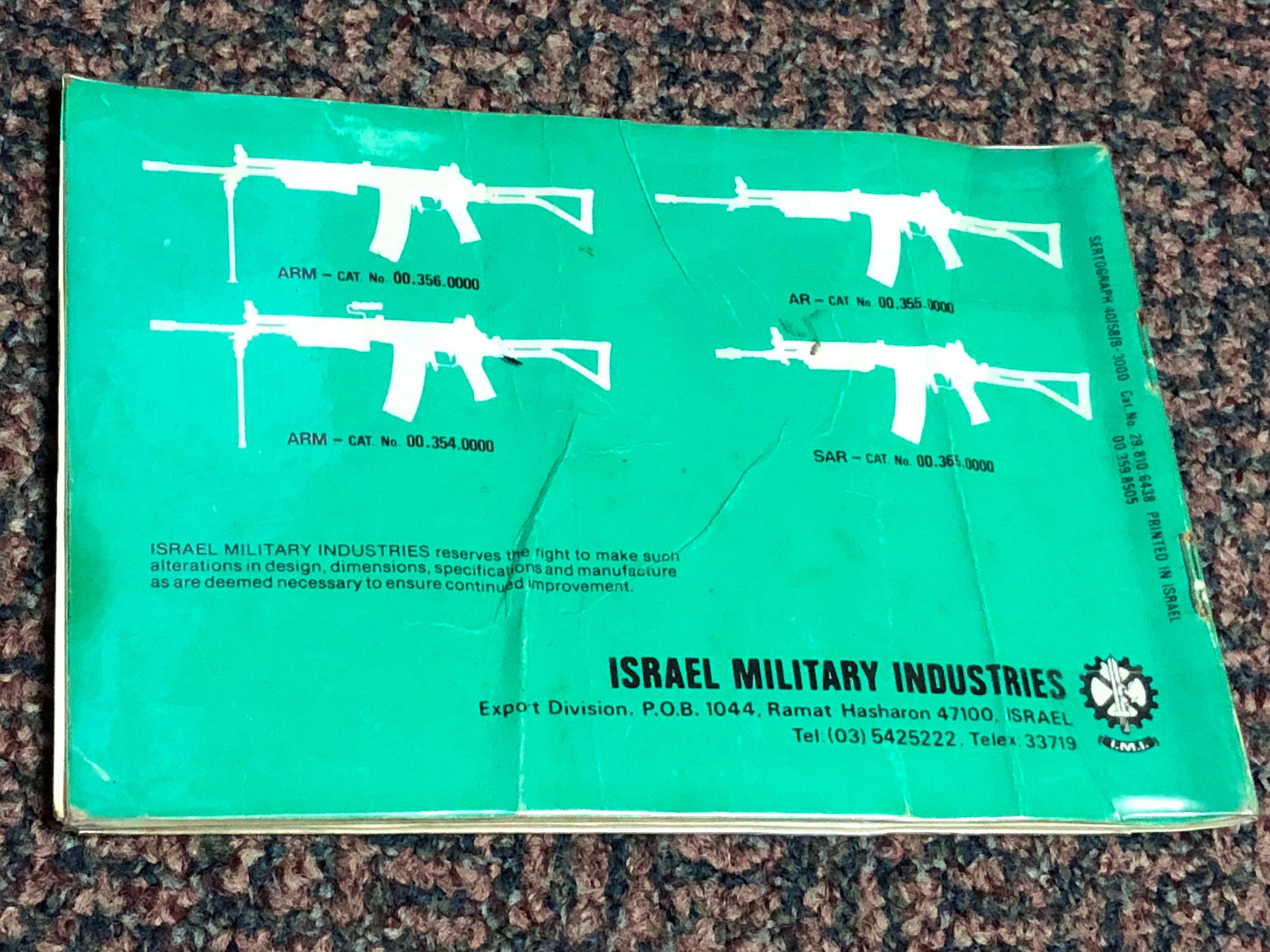 Galil SAR 5.56mm assault rifle users manual, Hobbies & Toys, Books ...