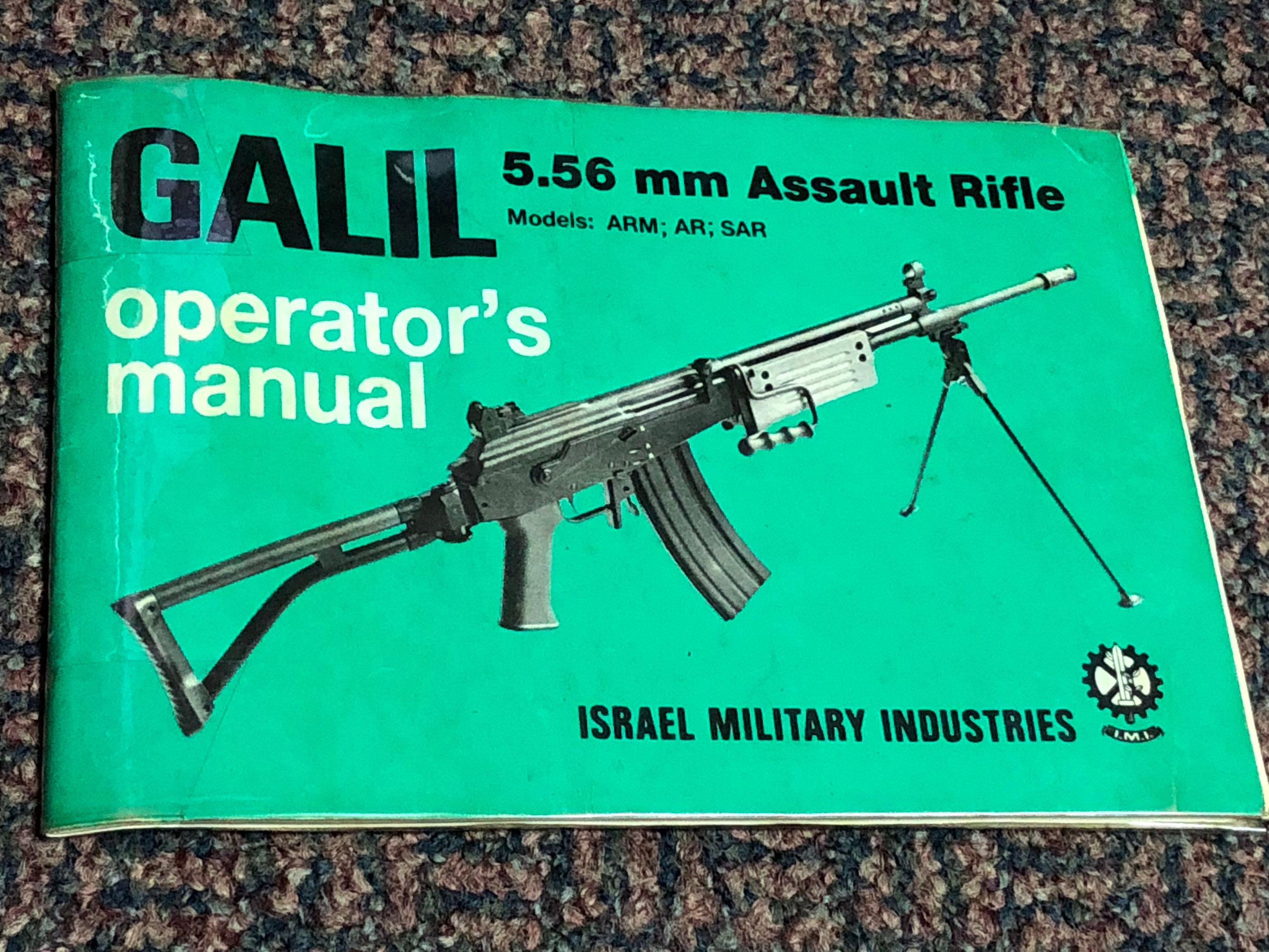 Galil SAR 5.56mm assault rifle users manual, Hobbies & Toys, Books & Magazines, Travel & Holiday ...