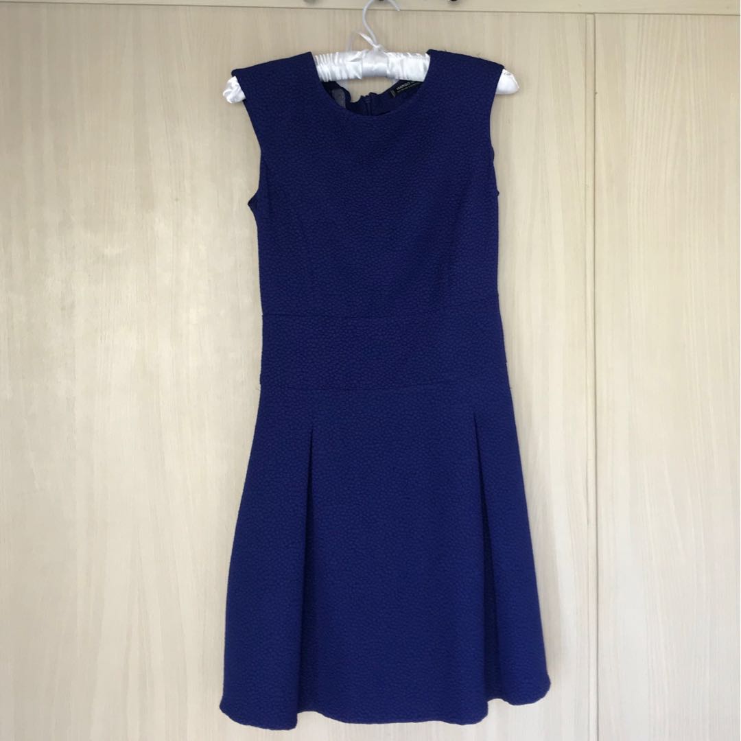 Mango Blue A-Line Dress, Women's Fashion, Dresses & Sets, Dresses on ...