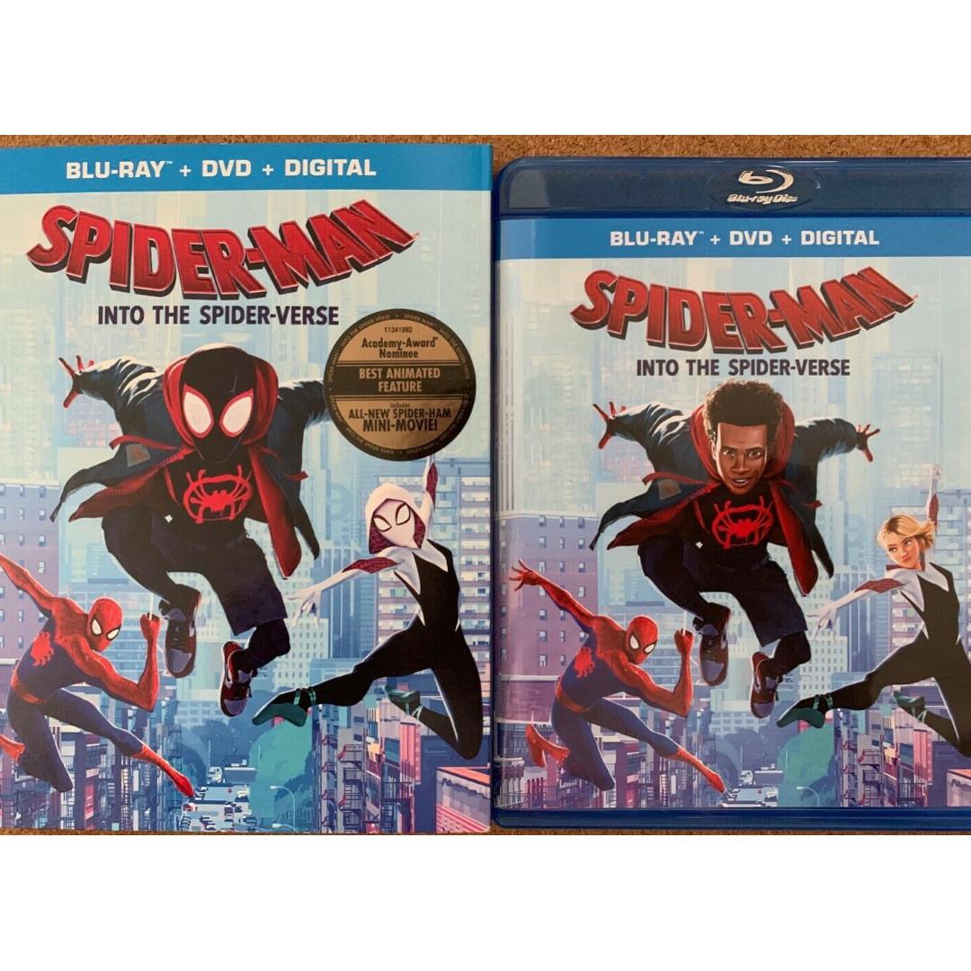 MARVEL SPIDER MAN INTO THE SPIDER VERSE BLU RAY DVD 2 DISC SET ...