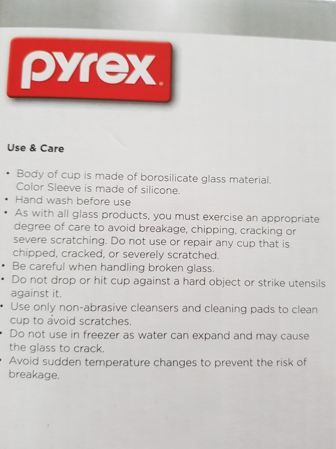 Pyrex double wall glass cup 400ml, Furniture & Home Living, Kitchenware ...