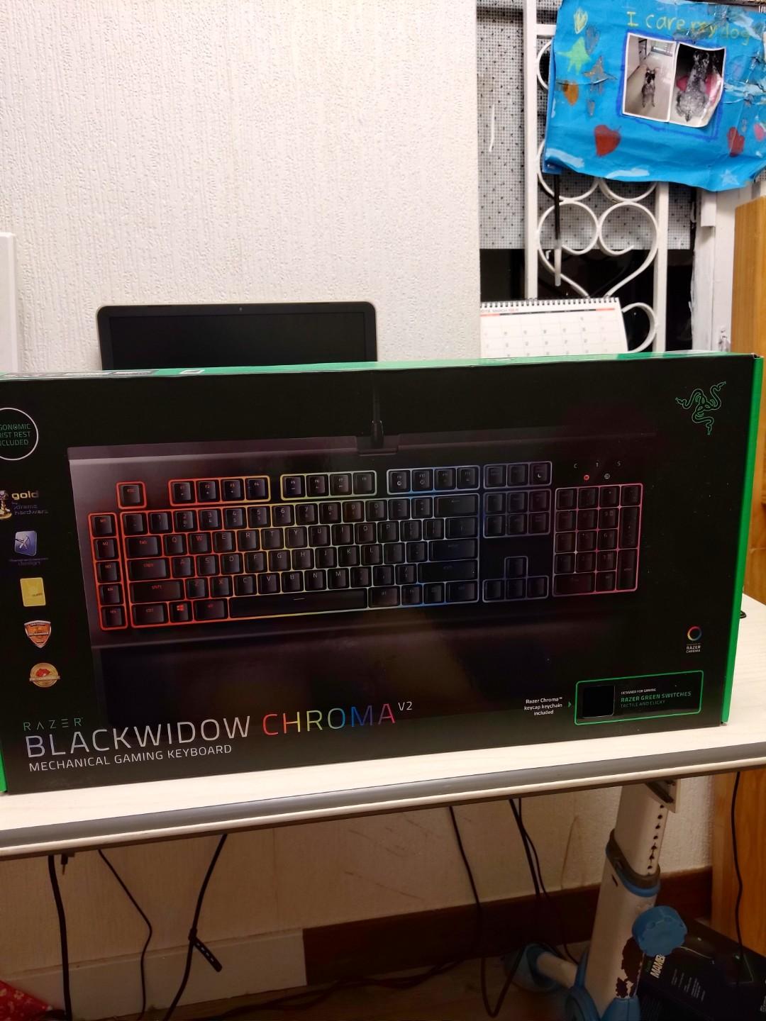 Razer blackwidow chroma v2, 電腦＆科技, 電腦周邊及配件, 電腦鍵盤及相關產品 - Carousell