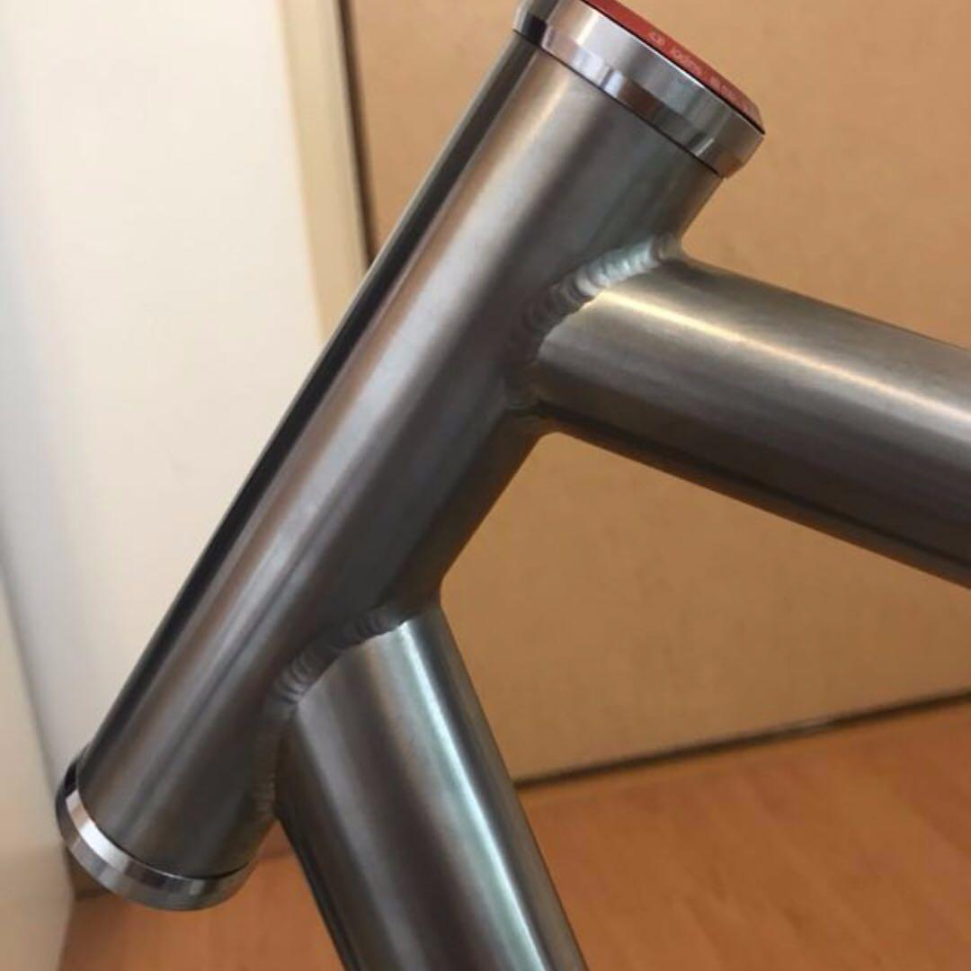 Titanium fixed gear road bike frame with PZ Racing carbon fork. Open to ...