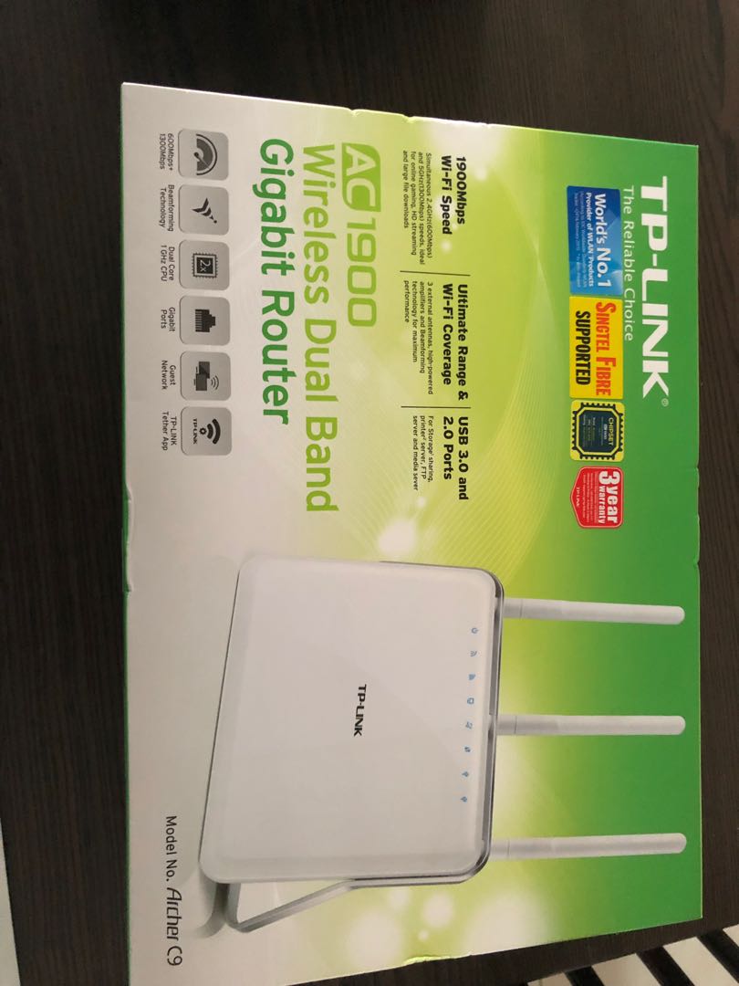 TP-Link AC1900 Dual Band Gigabit Router, Computers & Tech, Parts ...
