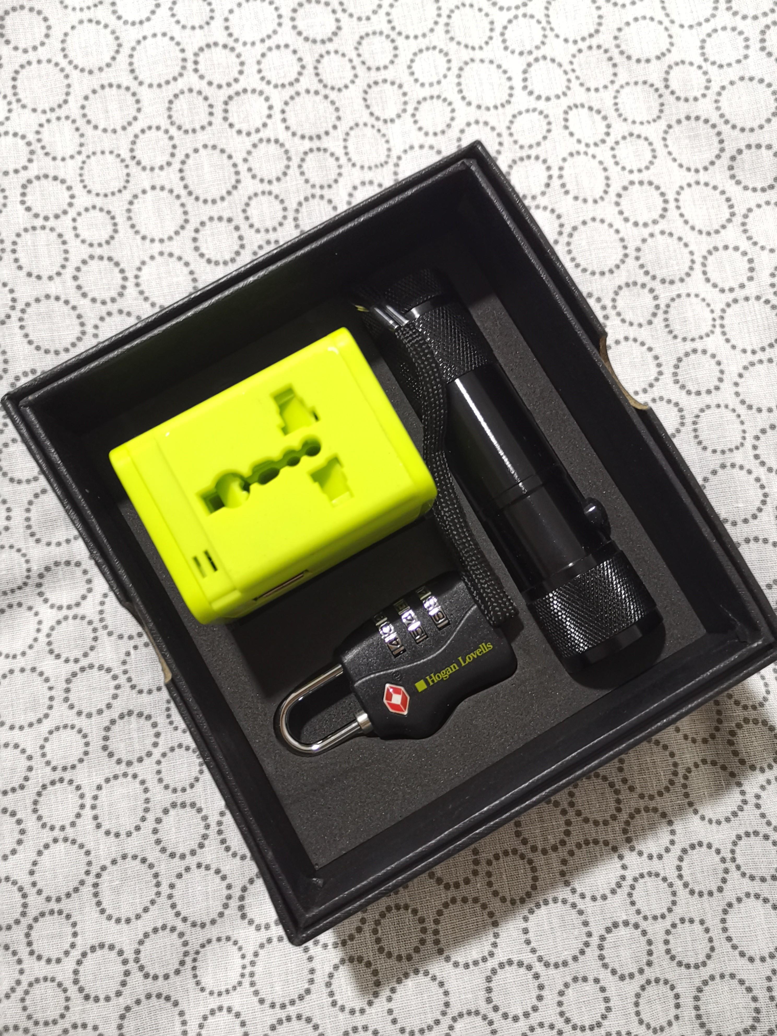 Travel combo which includes lock, torchlight and adapter., TV & Home ...