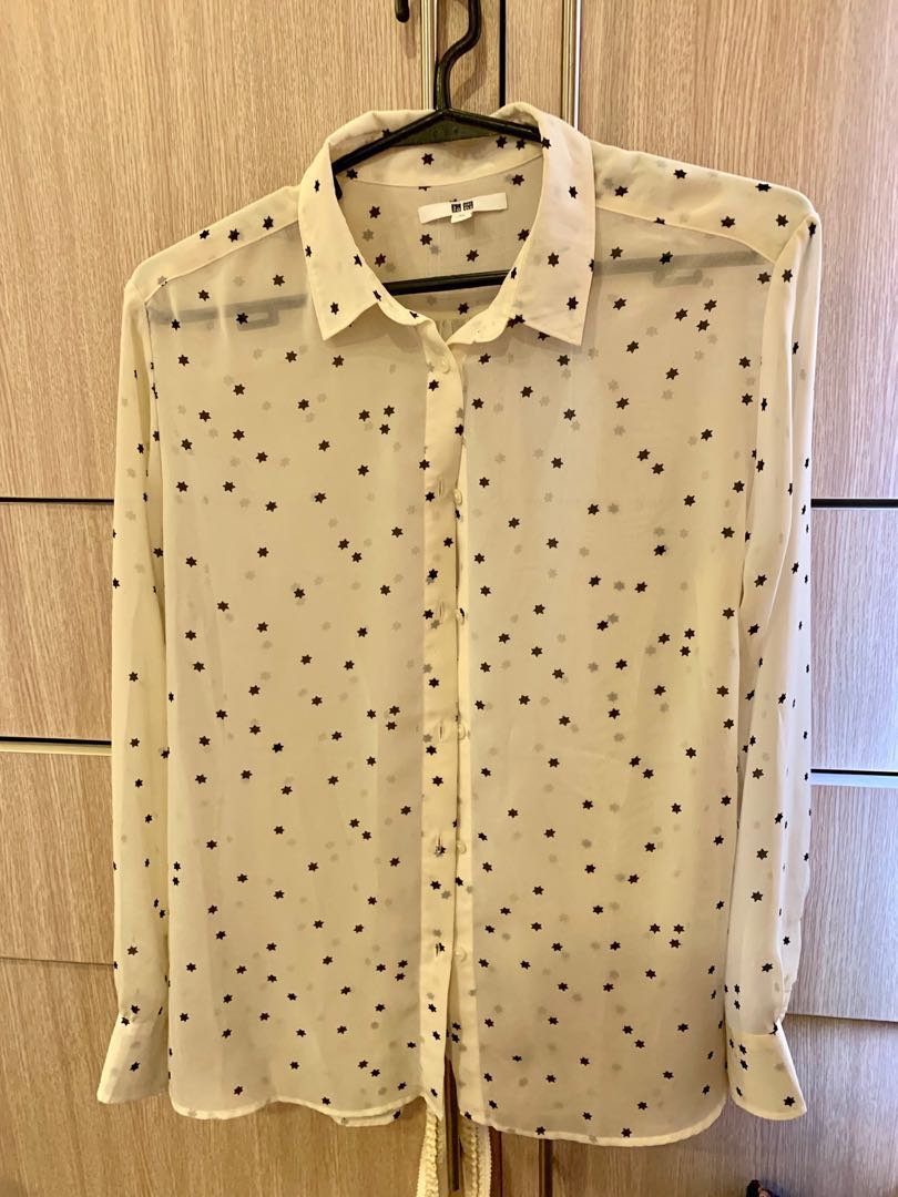 Uniqlo star long sleeves shirt (Plus Size +), Women's Fashion, Tops ...