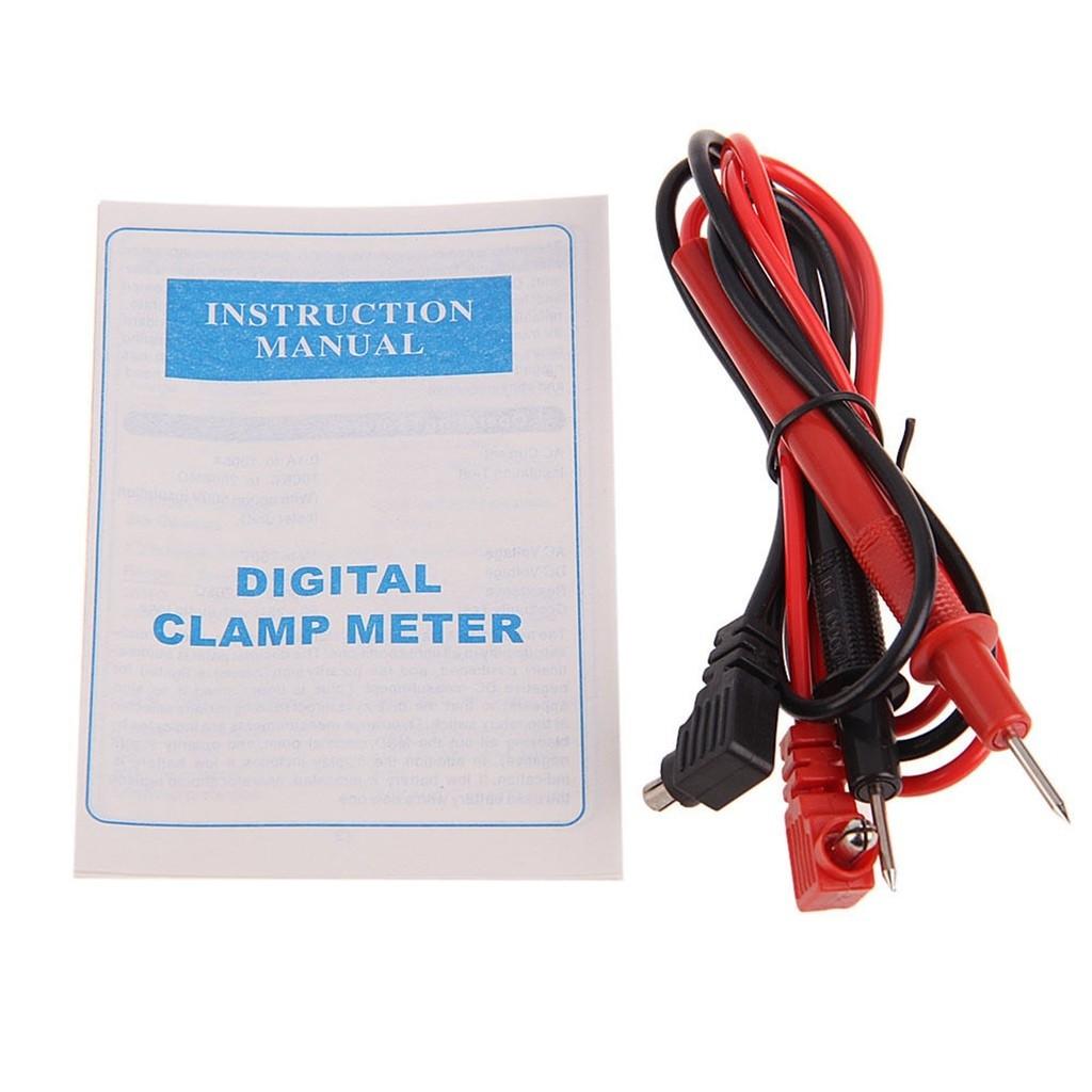 Digital LCD Clamp Multimeter OHM AC DC Volt Amp Voltmeter Ohmmeter ...