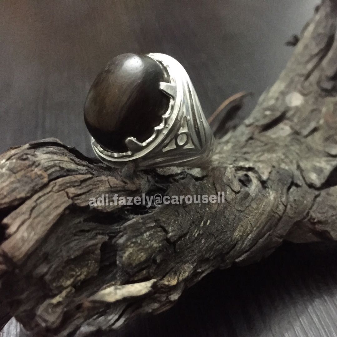 Customer’s : Permata Kayu Gaharu Embun Panah-Petir set-in 925 Silver ...