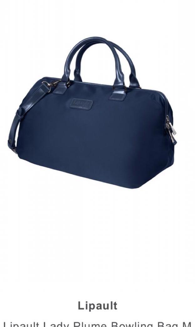 Lipault Lady Plume Bowling Bag (Navy Blue), Women's Fashion, Bags ...