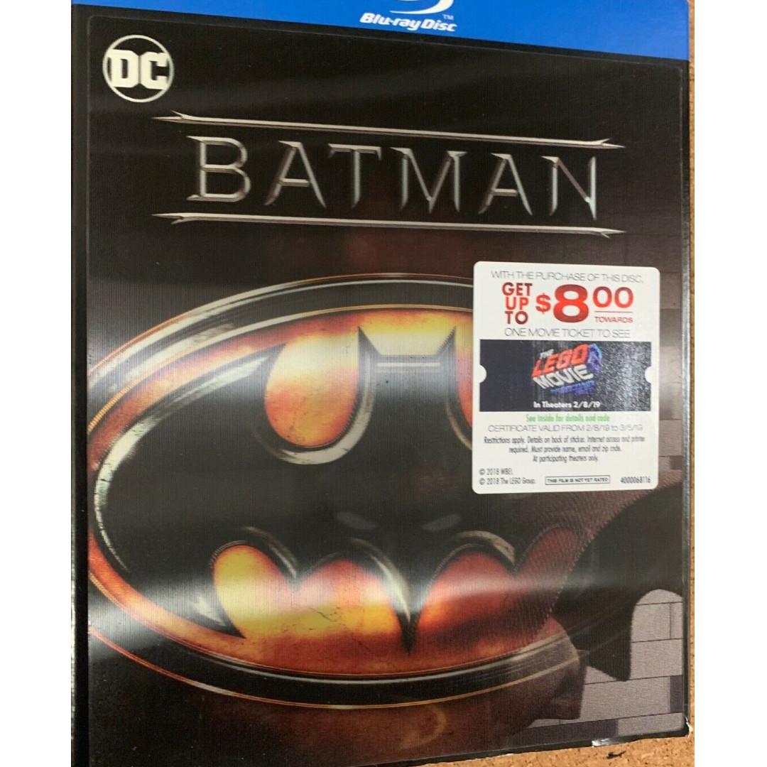 NEW DC BATMAN 1989 BLU RAY + RARE WALMART EXCLUSIVE LENTICULAR ...
