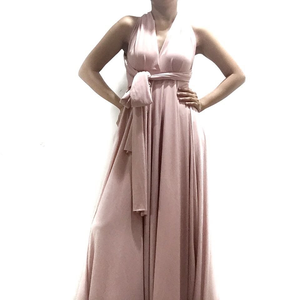 Old rose infinity dress/ convertible dress, Women's Fashion, Dresses ...