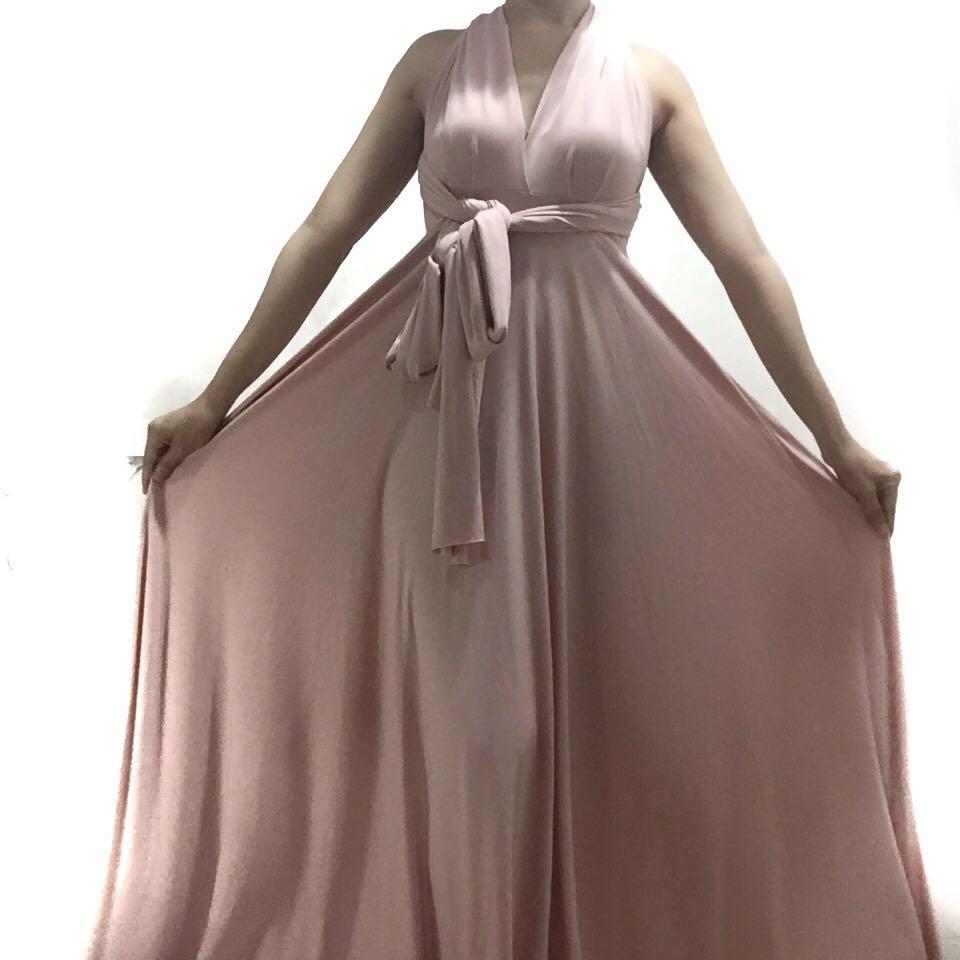 Old rose infinity dress/ convertible dress, Women's Fashion, Dresses ...