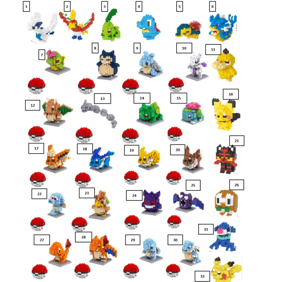 Pokemon Nanoblocks Vol. 1, Hobbies & Toys, Toys & Games on Carousell