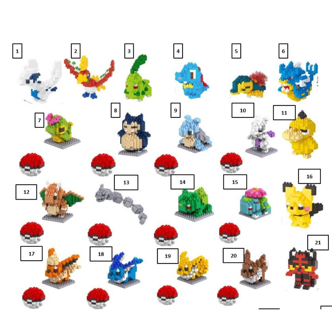 Pokemon Nanoblocks Vol. 1, Hobbies & Toys, Toys & Games on Carousell
