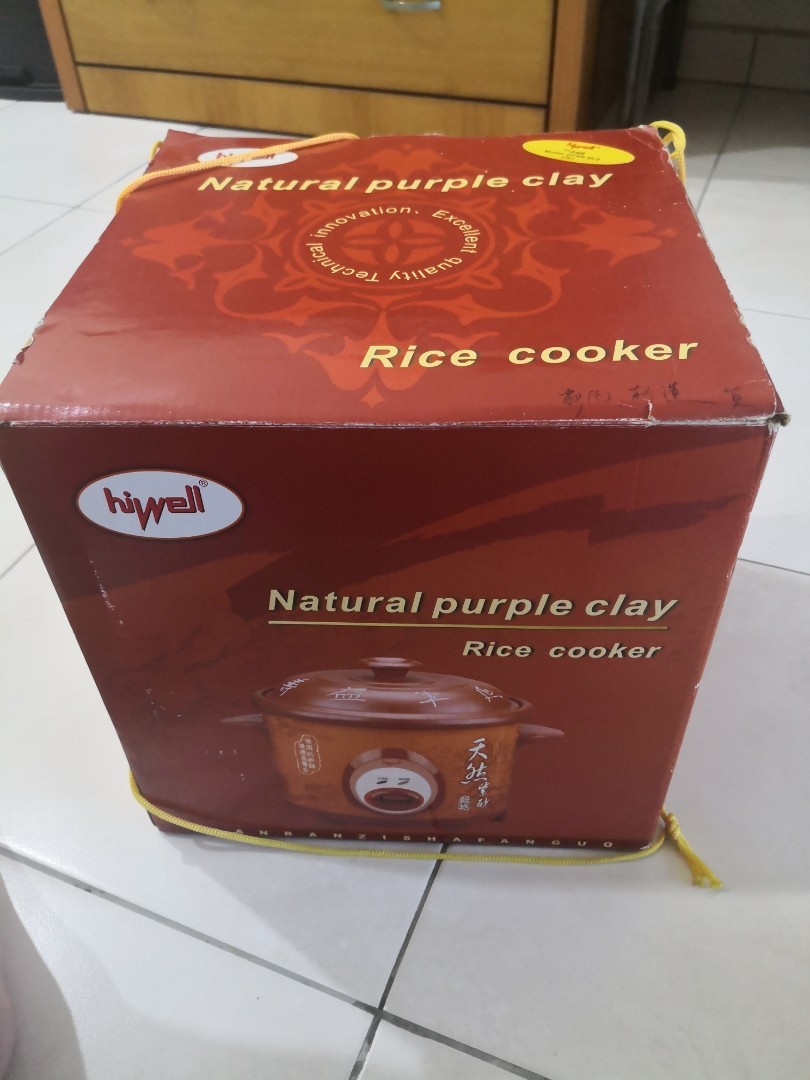 Purple Claypot Rice Cooker (new!!!), TV & Home Appliances, Kitchen ...