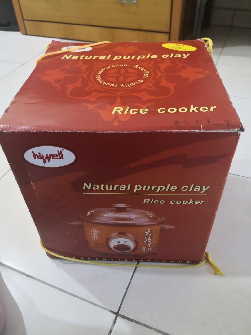 Purple Claypot Rice Cooker (new!!!), TV & Home Appliances, Kitchen ...
