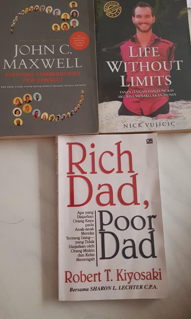 Rich Dad Poor Dad Nick Vujicic Maxwell 100k Buku And Alat Tulis
