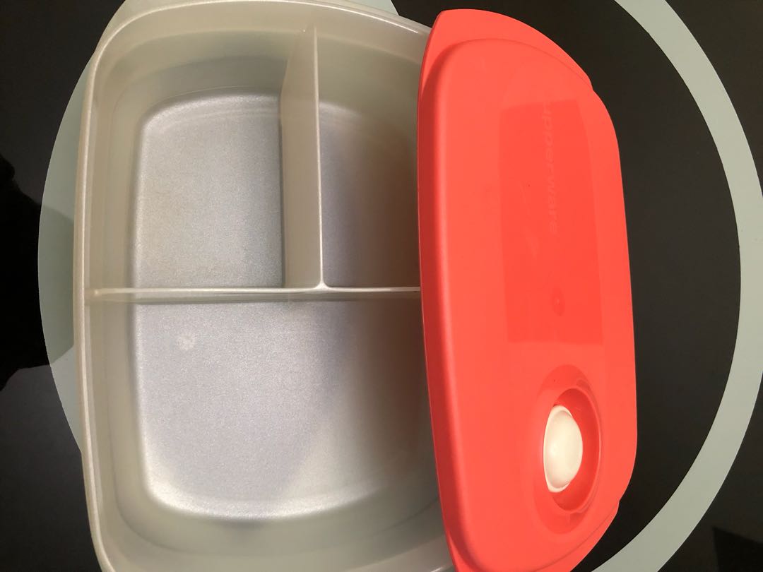 Tupperware container 3 compartments, Home Appliances, Kitchenware on ...