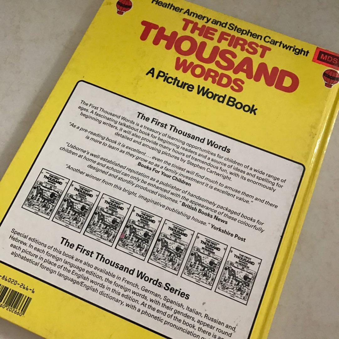Usborne The First Thousand Words preschooler education abc, Hobbies ...