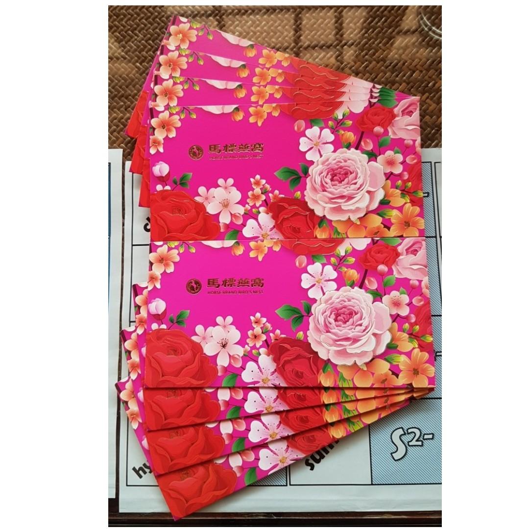 8 pcs Horse Brand Birds Nest Red Packet / Ang Bao Pow Pau Pao, Hobbies ...