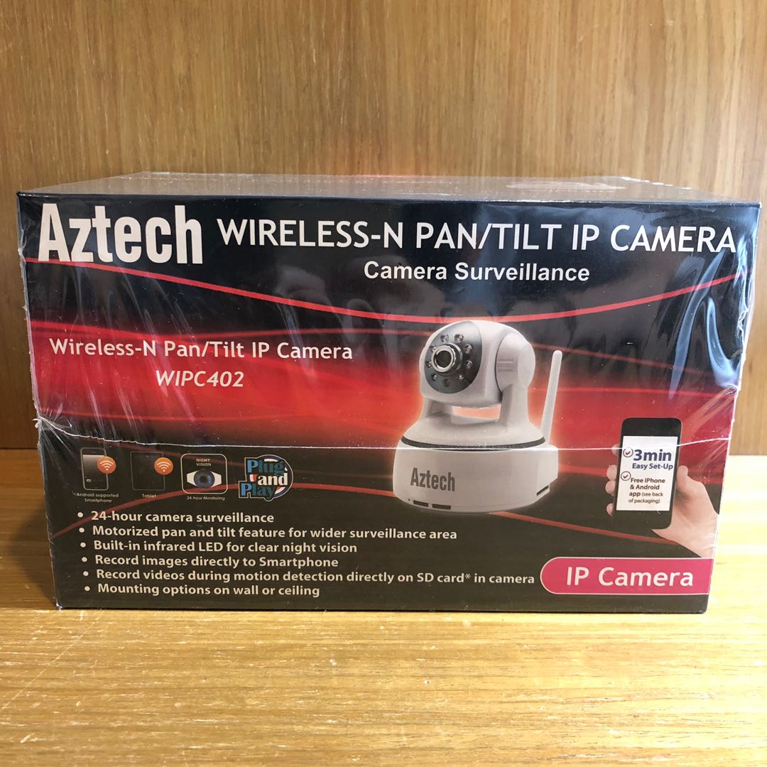 AZTECH wireless-n pan/ tilt IP camera WIPC402, Furniture & Home Living, Security & Locks ...