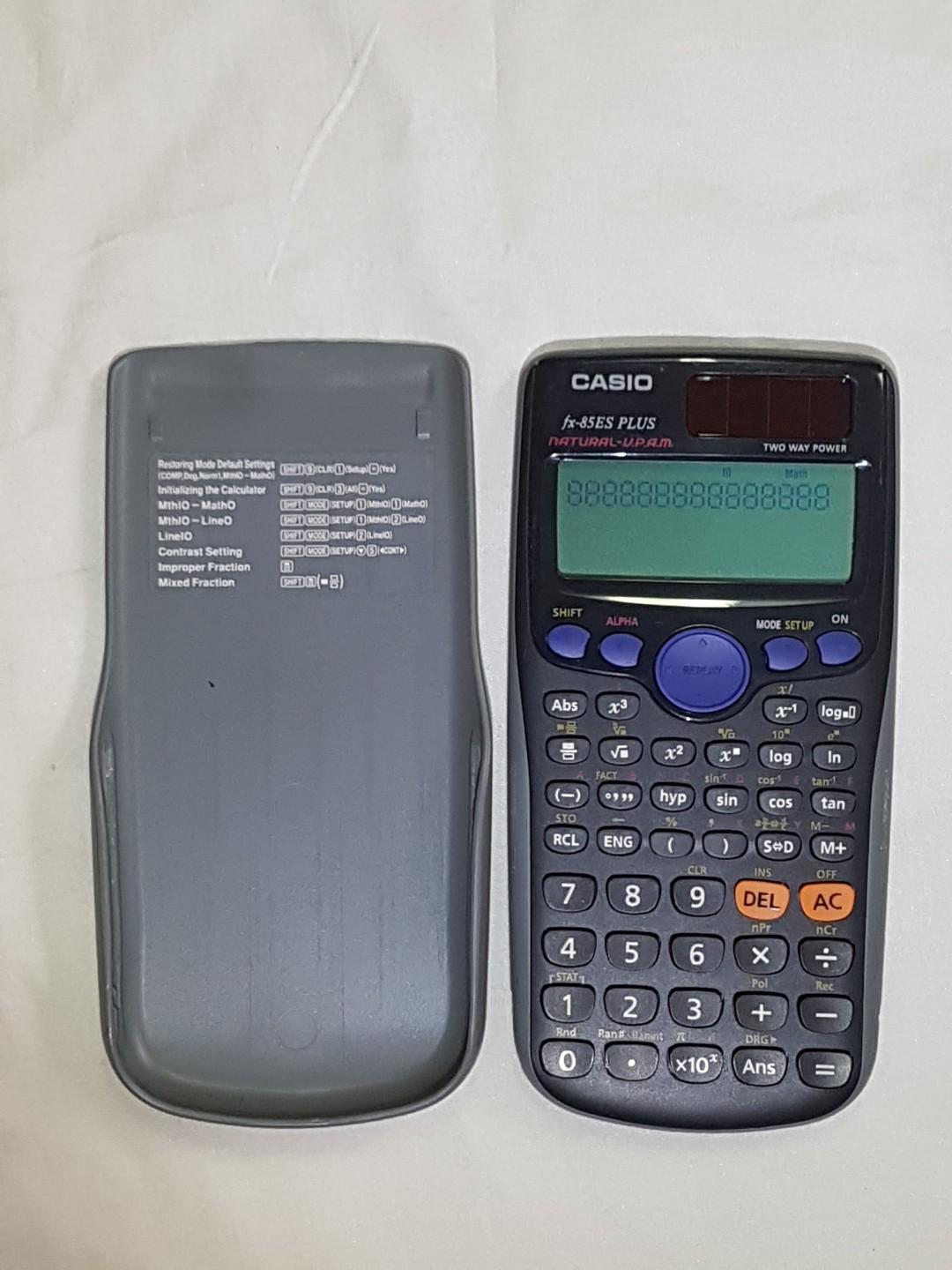 Casio fx-85ES PLUS NATURAL-V.P.A.M. Two Way Power Scientific Calculator ...