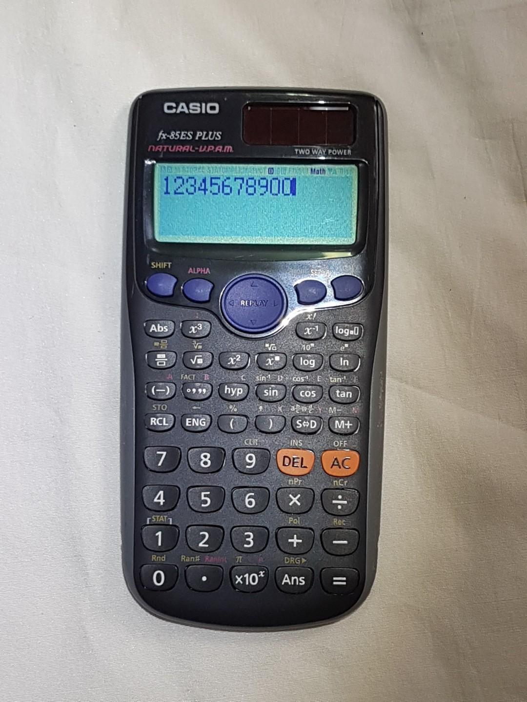 Casio fx-85ES PLUS NATURAL-V.P.A.M. Two Way Power Scientific Calculator ...