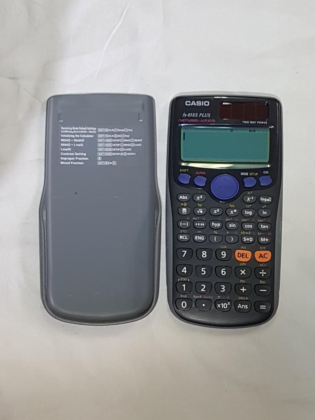Casio fx-85ES PLUS NATURAL-V.P.A.M. Two Way Power Scientific Calculator ...
