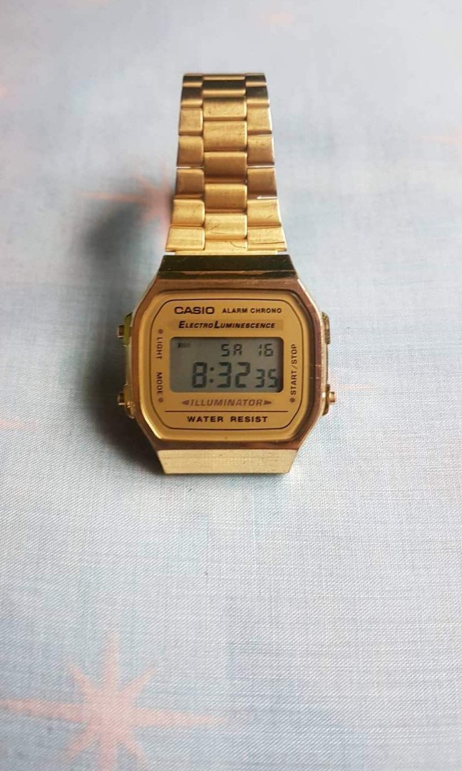 Casio Vintage Gold A168, Women's Fashion, Watches & Accessories ...