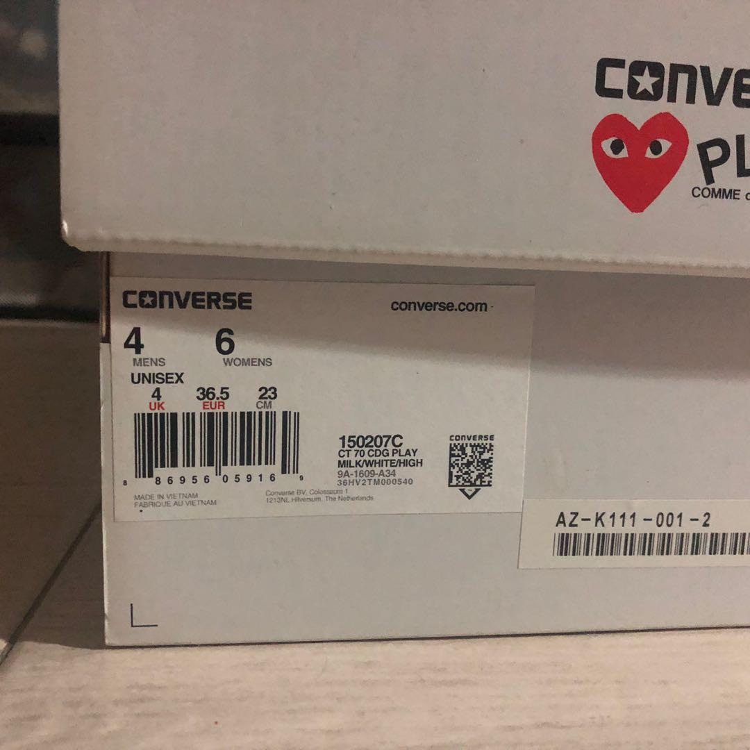 CDG X Converse, Women's Fashion, Footwear, Sneakers on Carousell