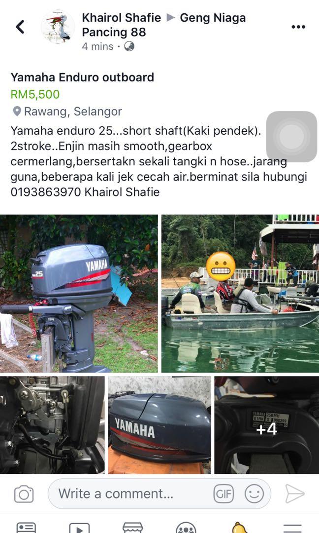 Enjin bot(yamaha enduro) 25, Auto Accessories on Carousell