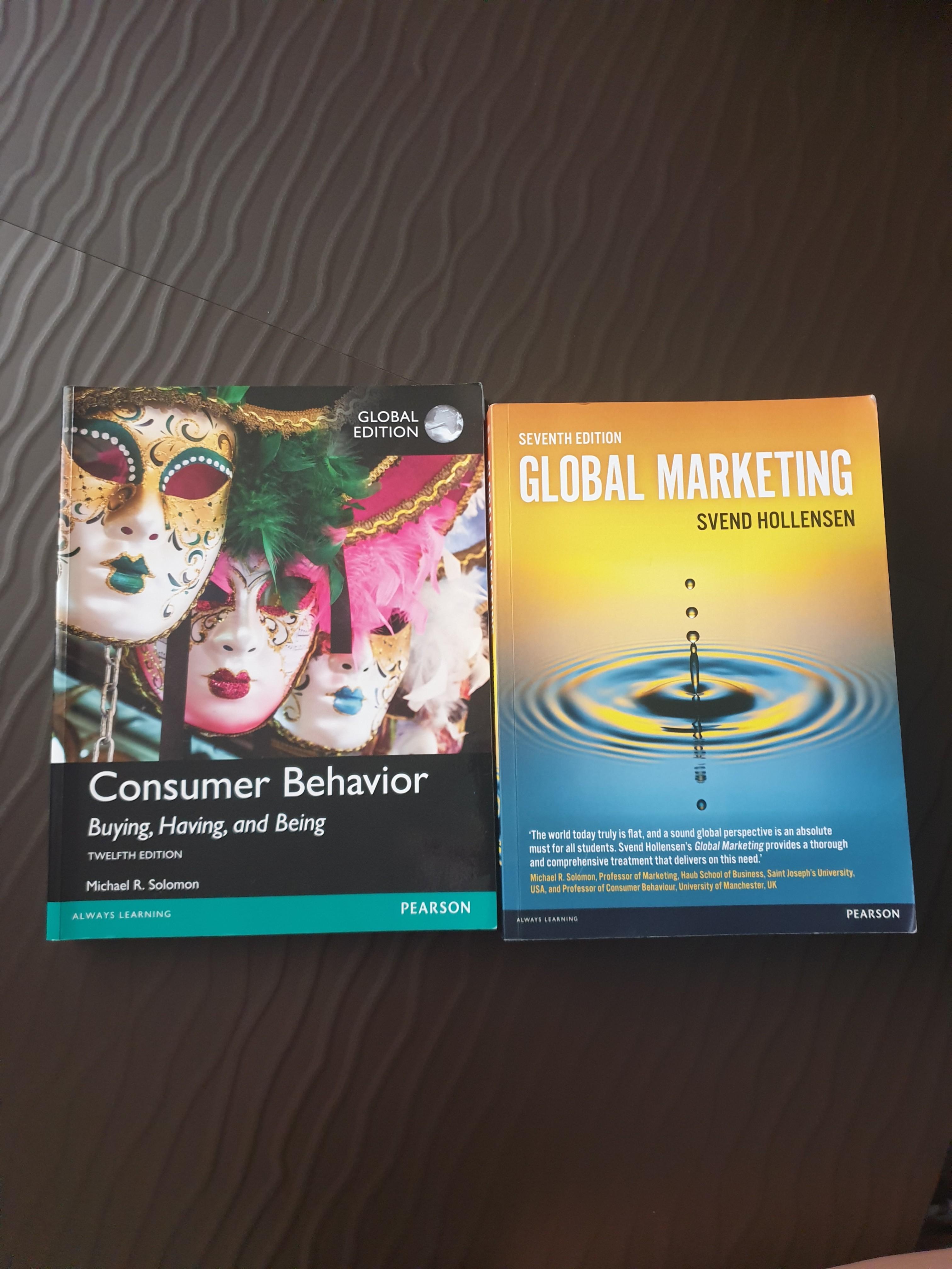 Global Marketing Textbook and Consumer Behaviour Textbook, Hobbies ...